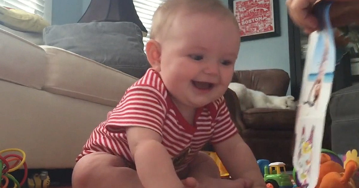 Watch: Adorable baby LOVES the sound of ripping paper