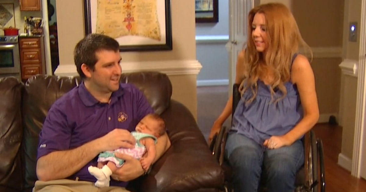 ‘Paralyzed bride’ Rachelle Friedman-Chapman is now a mom
