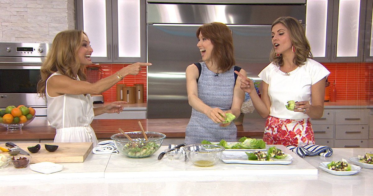 Giada makes chicken chopped salad in lettuce cups