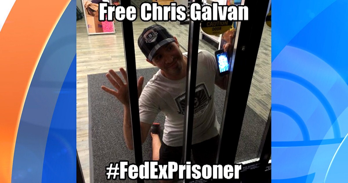 Man says he was stuck in FedEx store for hours, makes goofy videos