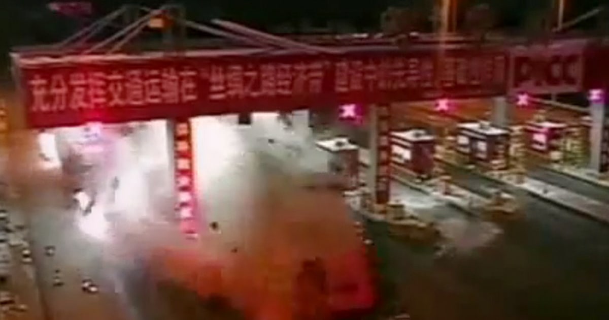 Watch: Watermelon truck crashes, cargo explodes across roadway