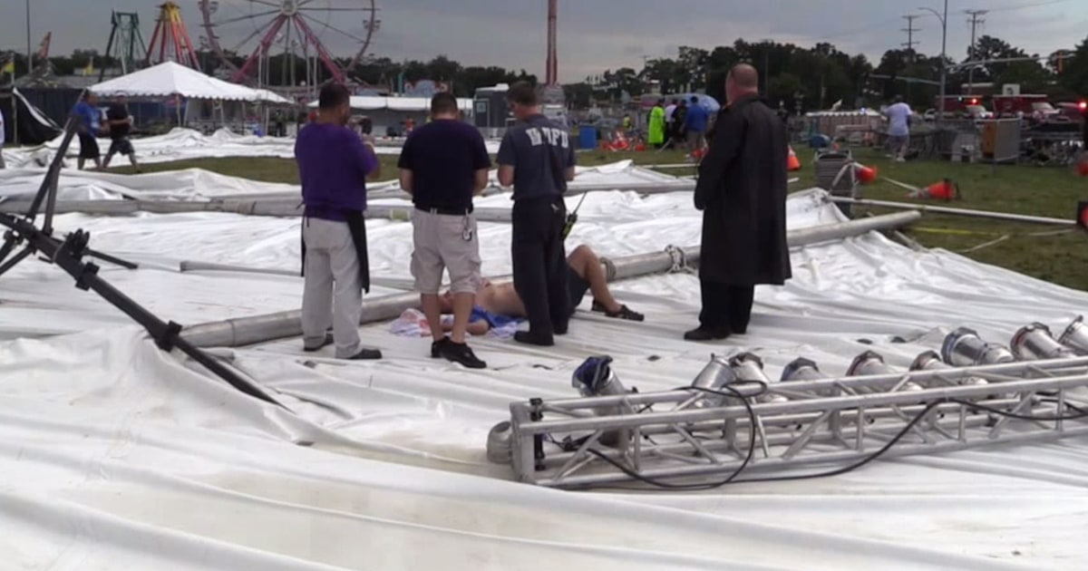Tent collapse kills 1 as deadly storms sweep across Midwest