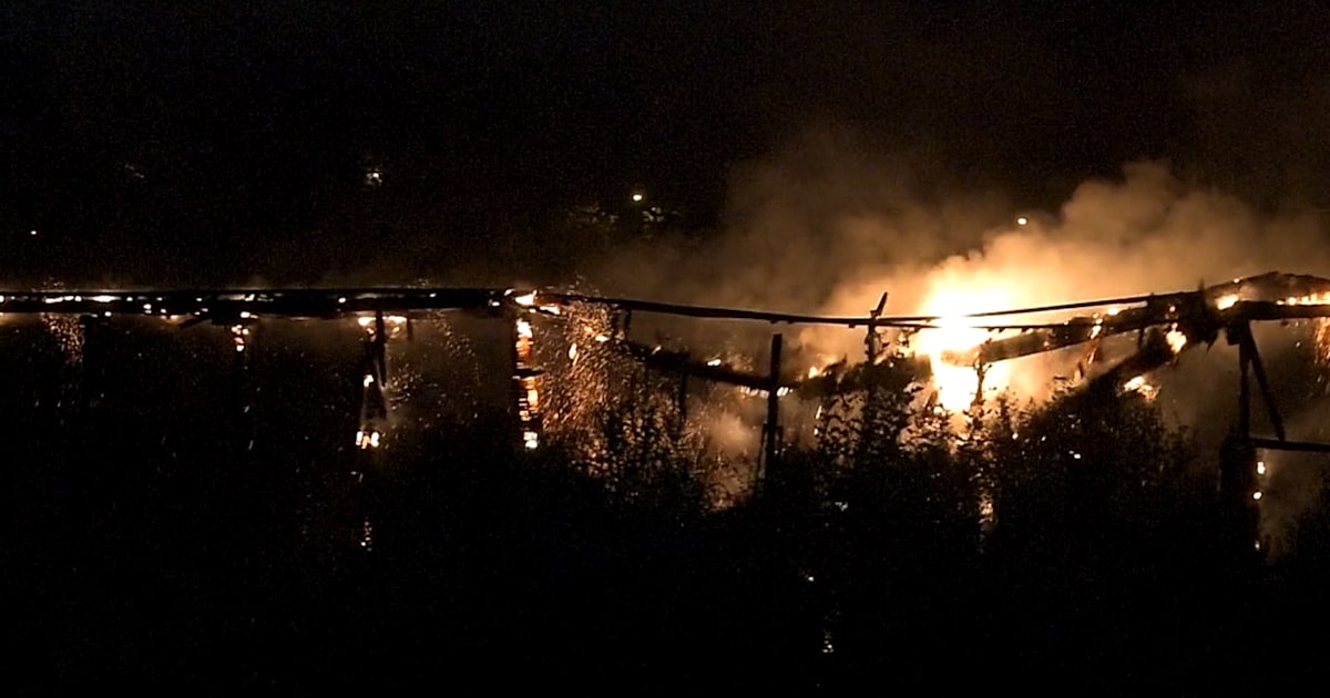 Watch: Blazing train trestle collapses during fire in Oregon