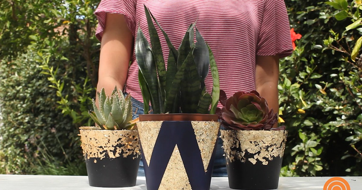 How to create gold leaf pots