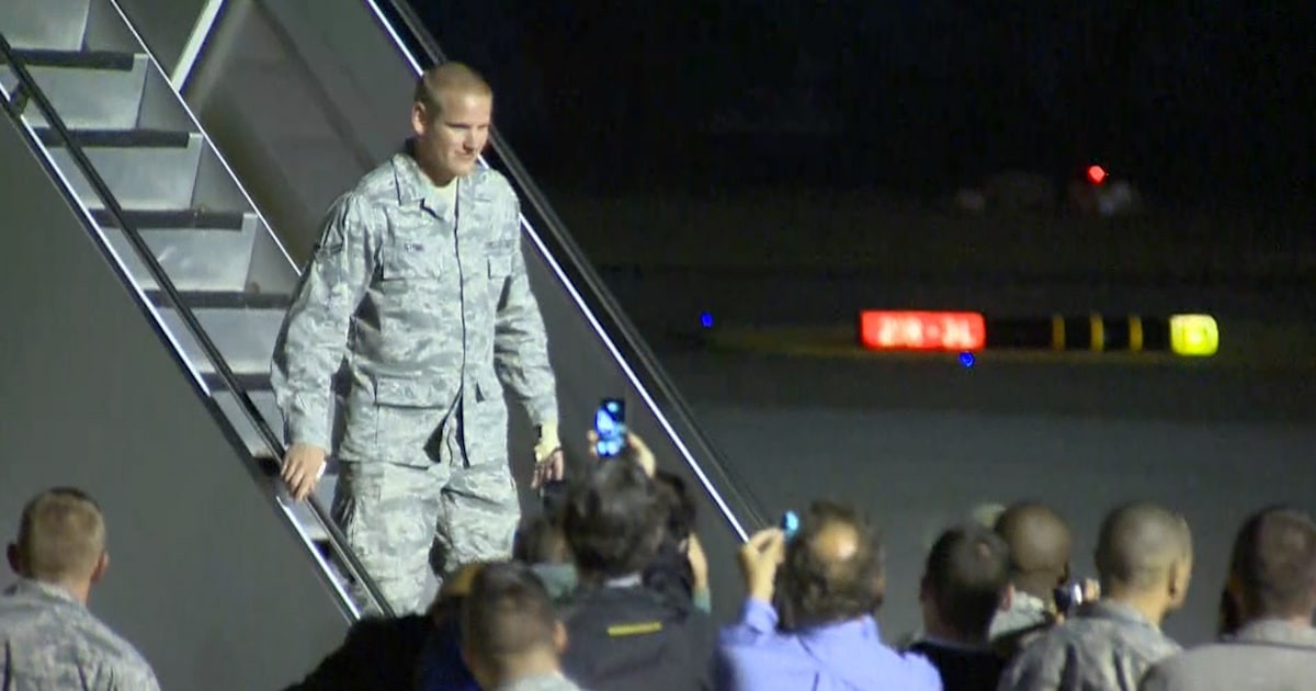 Spencer Stone, third American Paris train hero, returns to US