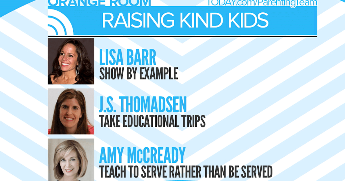 Show by example, take family trips: TODAY parents on raising kind kids