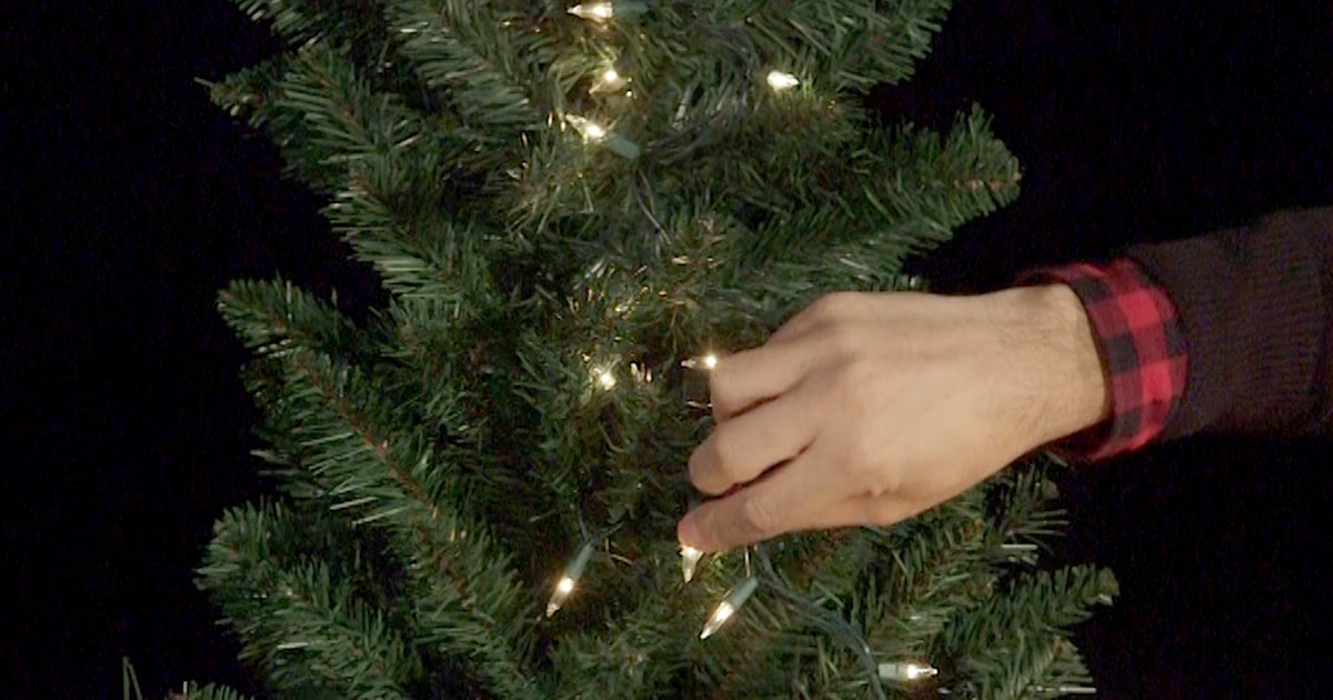 How to string Christmas tree lights