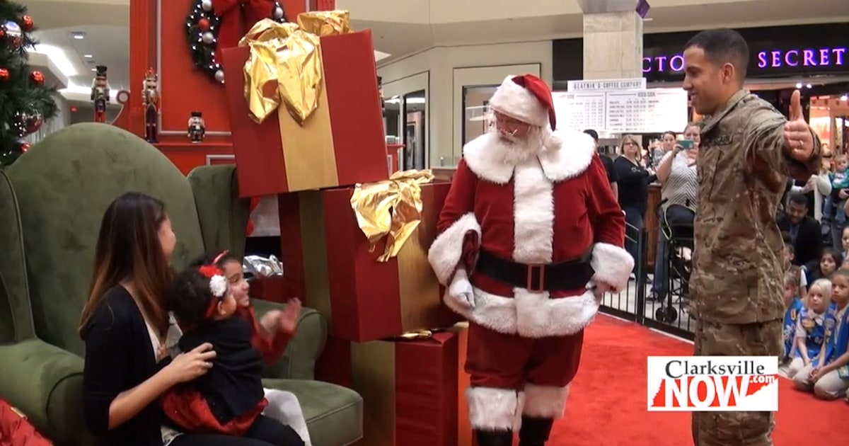 Video: Soldier enlists Santa to help with surprise homecoming