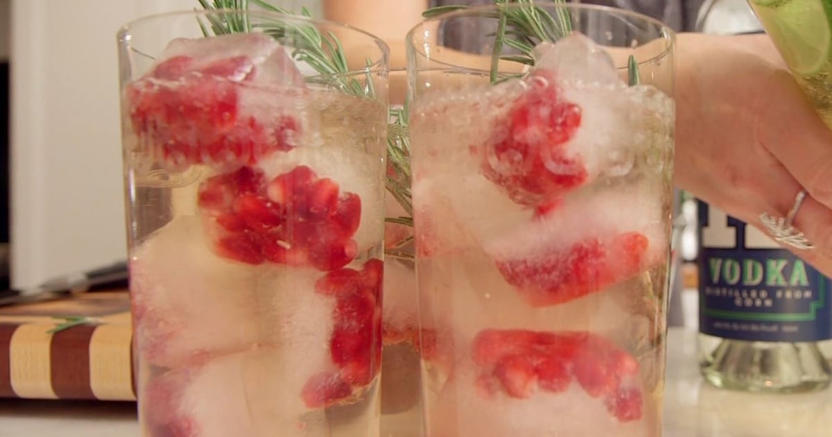 Cheers! Make a colorful pomegranate cocktail for a crowd