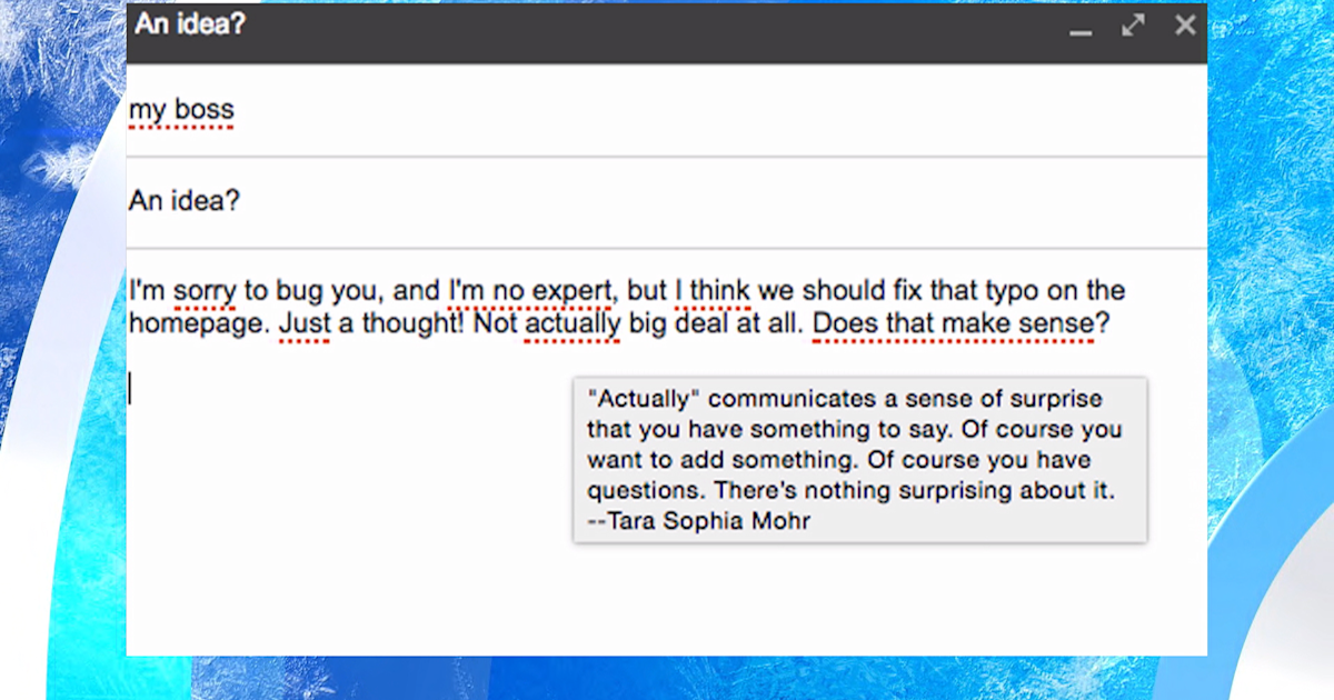 New app can help you ‘just’ stop saying ‘sorry’ in emails