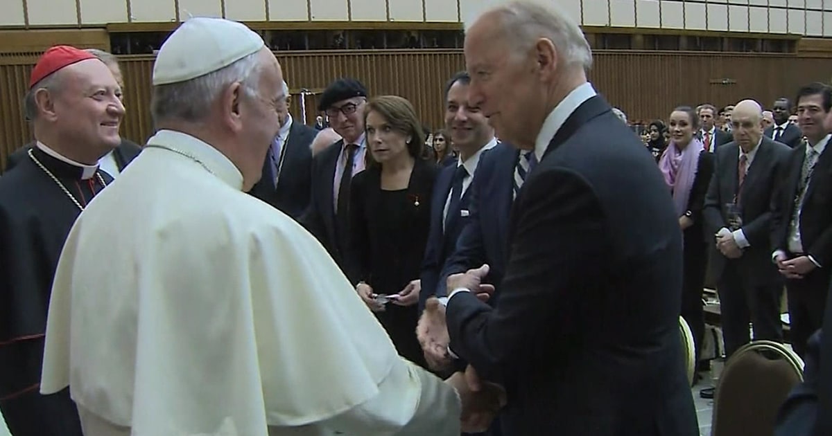 Joe Biden meets Pope Francis to talk about curing cancer