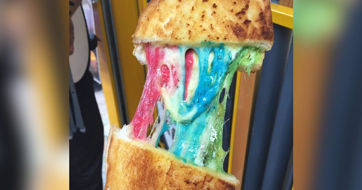 Check out this crazy rainbow grilled cheese sandwich from Hong Kong’s ...