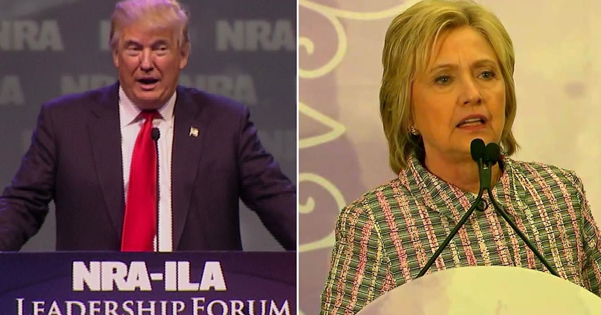 Donald Trump, Hillary Clinton clash over gun control