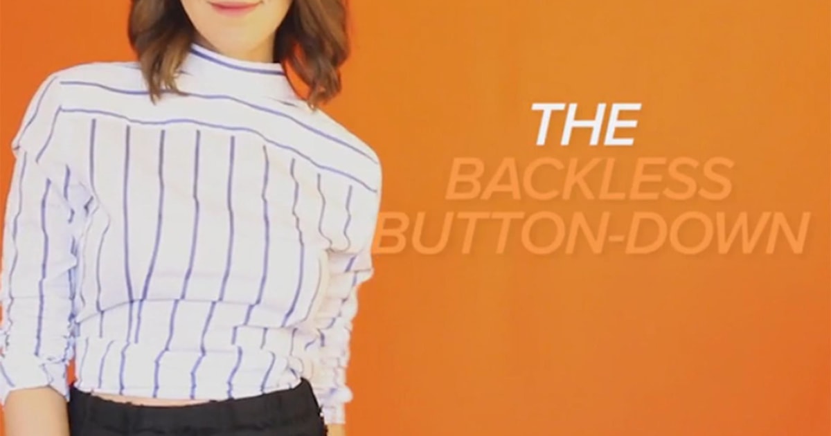 How to wear a backless button-down
