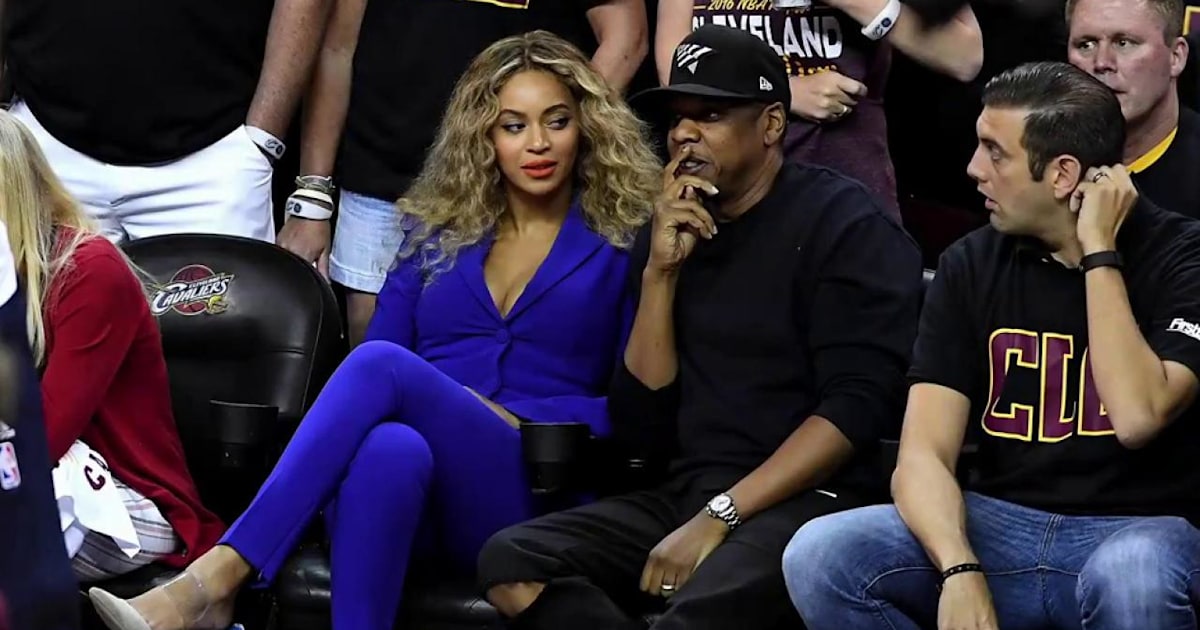 Beyonce gives side-eye at NBA Finals game