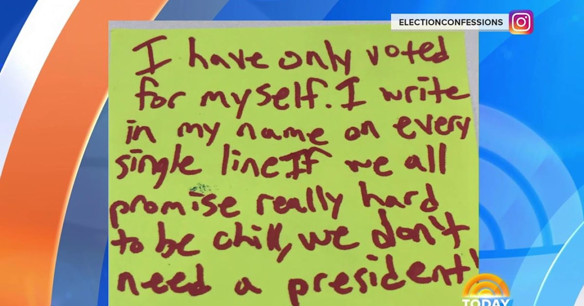 Election Confessions: ‘I have only voted for myself’