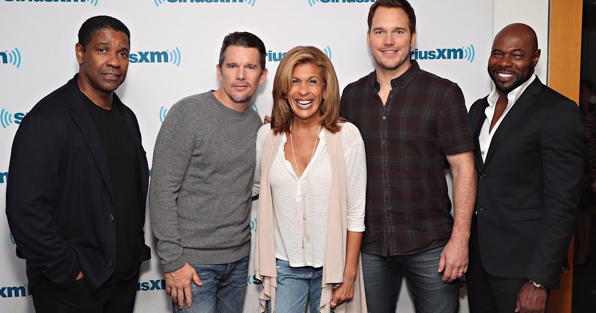 Magnificent! Hoda runs into Chris Pratt, Denzel Washington at Sirius XM