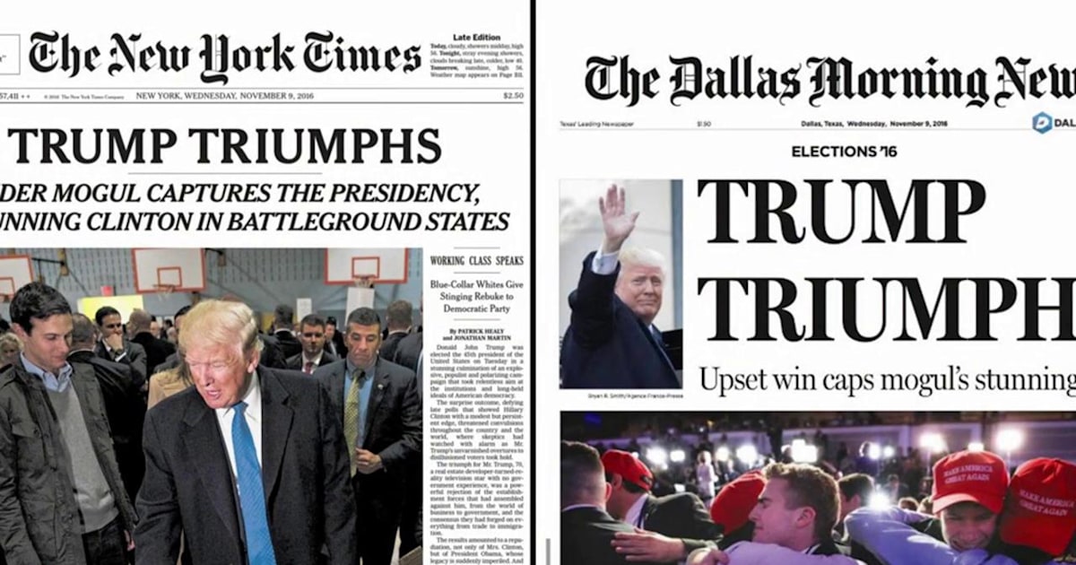 From ‘Trump Triumphs’ to ‘House of Horrors,’ Trump’s victory makes ...
