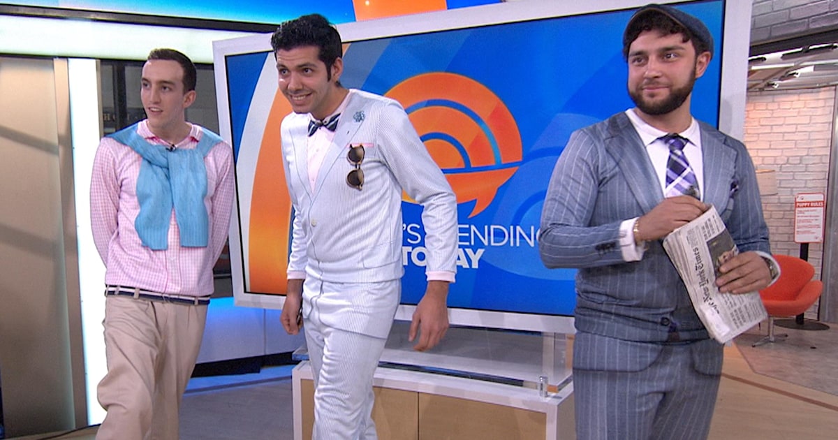 TODAY crew struts their stuff showing off ‘professional’ sweatsuit