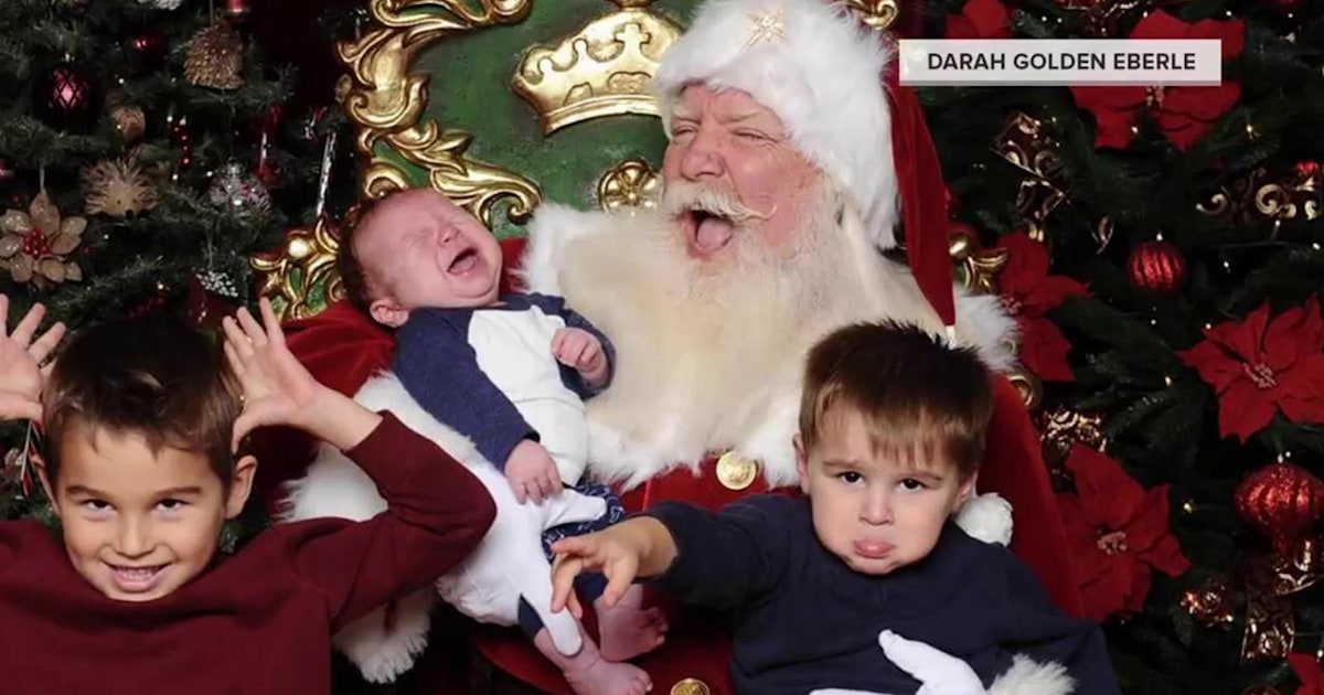 See kids have meltdowns on Santa’s lap in these funny photos