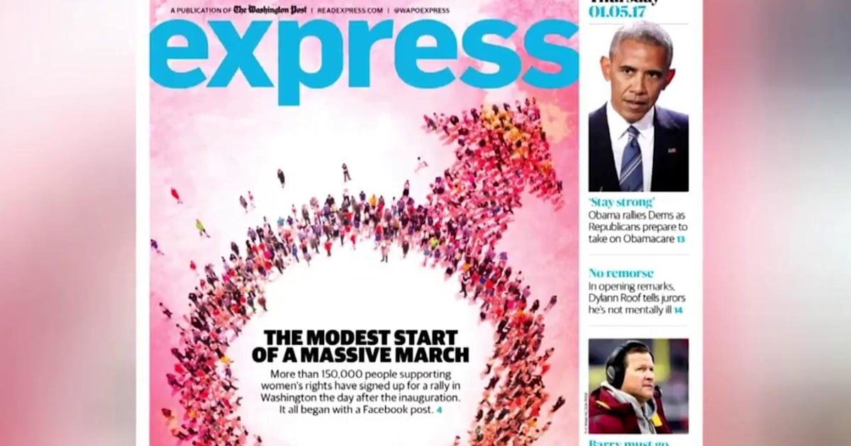 DC newspaper mistakenly uses male symbol on cover about women’s march