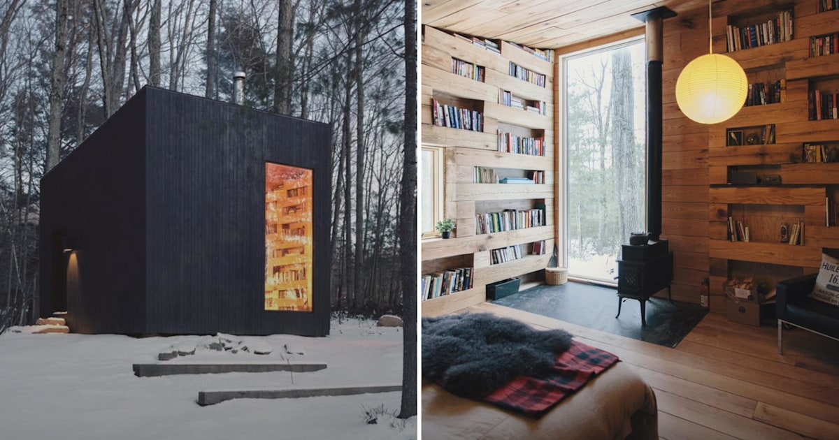 See the tiny library that sits in the woods of upstate New York