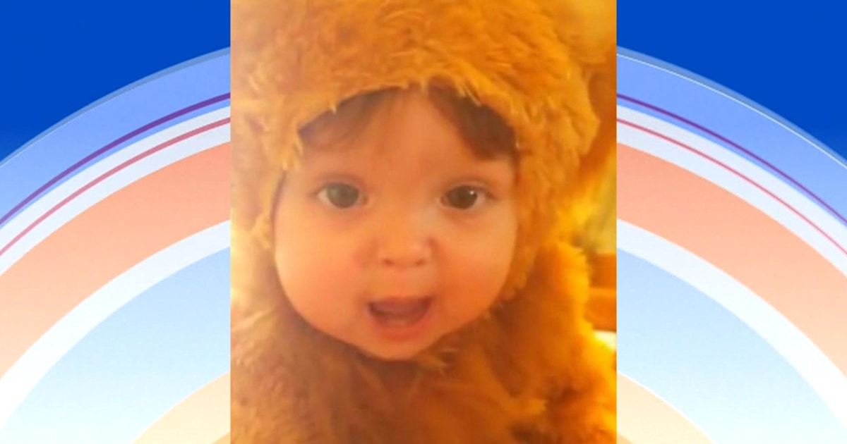 Listen to the ‘roar’ this adorable tot in lion costume makes