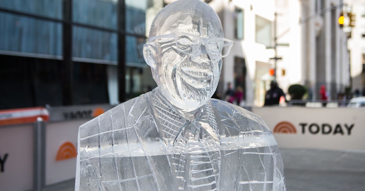 See how Al Roker looks carved in ice!