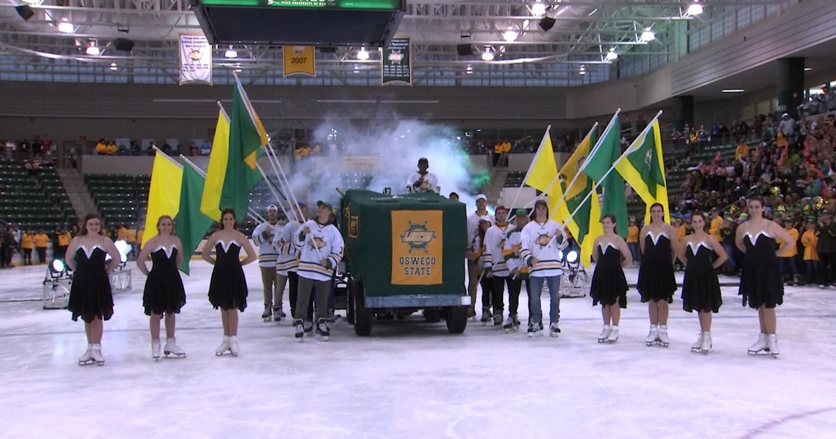 Watch Al Roker make his entrance at SUNY Oswego on a Zamboni!