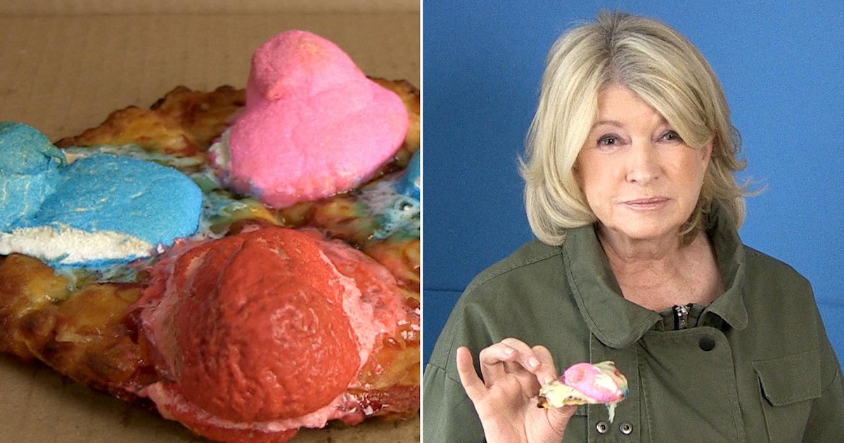 Martha Stewart, Bobby Flay and other celebrity chefs try Peeps pizza