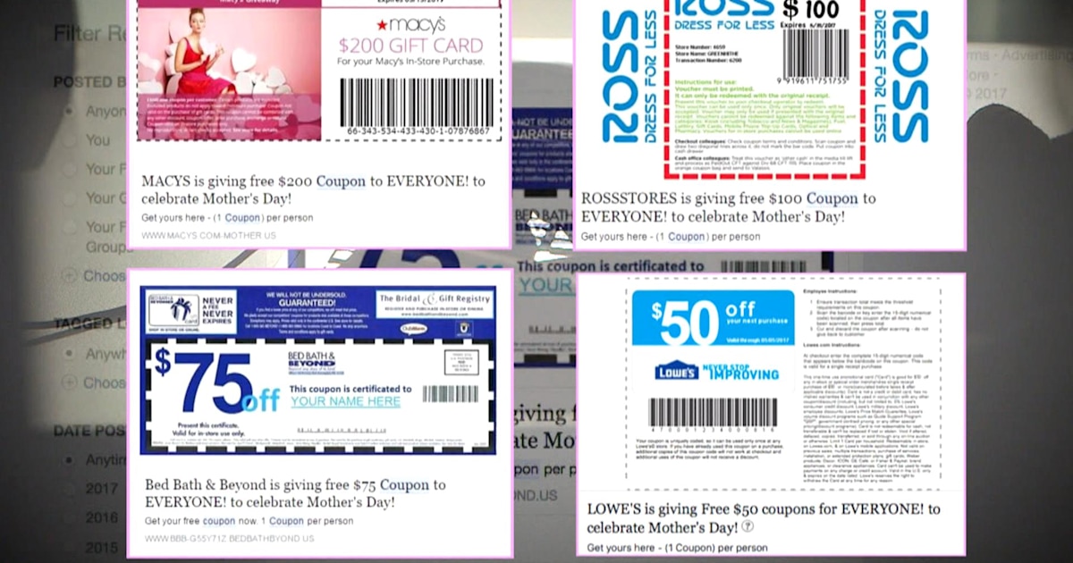 Bed Bath & Beyond warns consumers about online Mother’s Day coupon scams