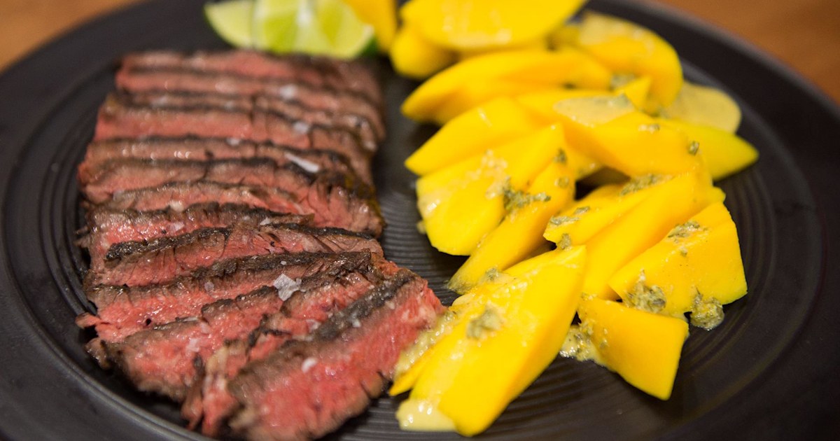 Grilled citrus-mango skirt steak: A recipe dad will love on Father’s Day