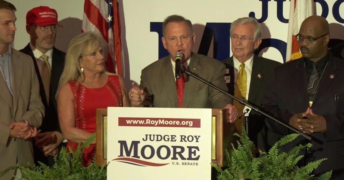 Roy Moore wins Alabama Senate primary in blow to President Trump