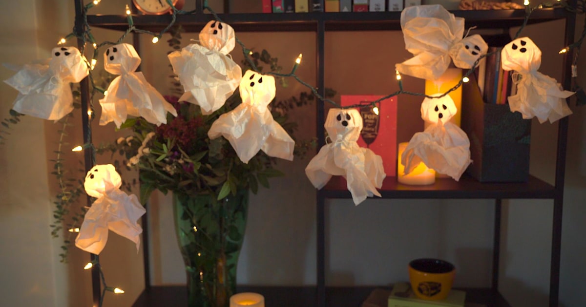 These twinkling ghost lights are the easiest Halloween decoration