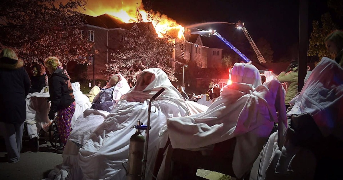 Massive fire at senior living community forces residents into streets