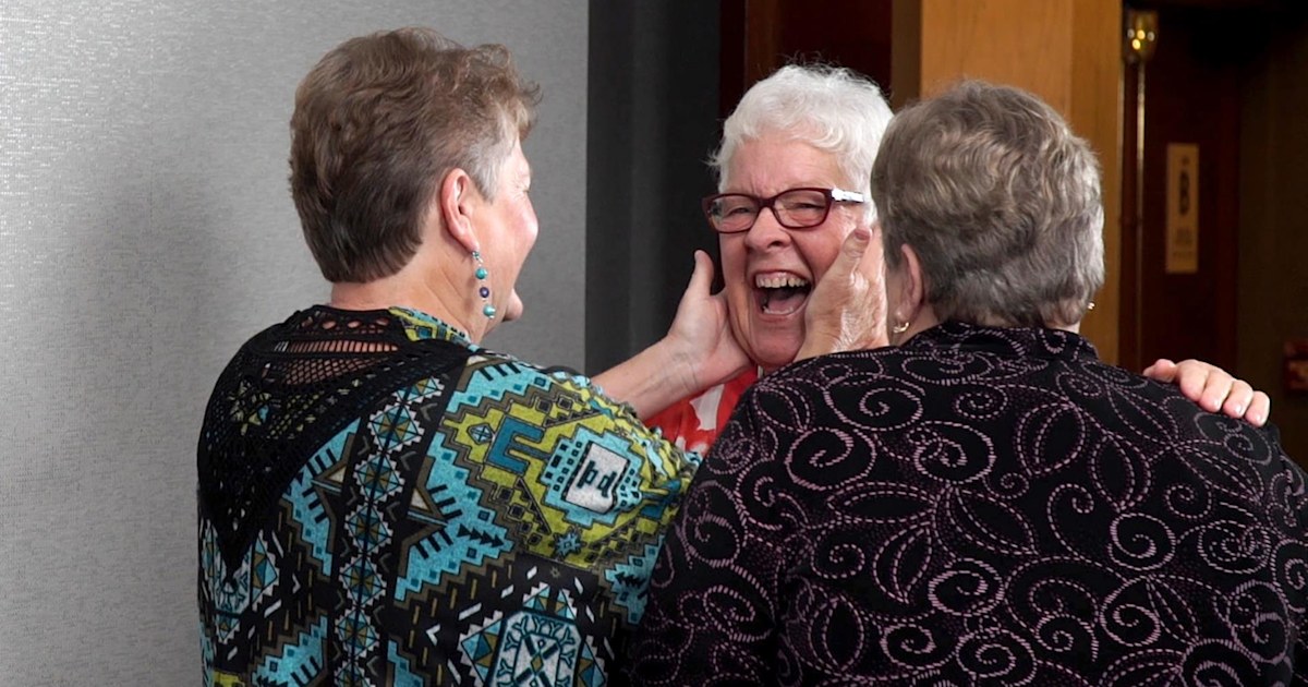 Three sisters meet for the first time after seven decades apart