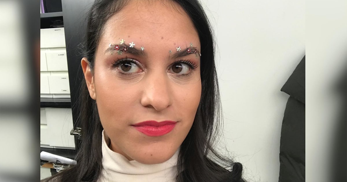 Christmas tree brows are the most festive beauty trend