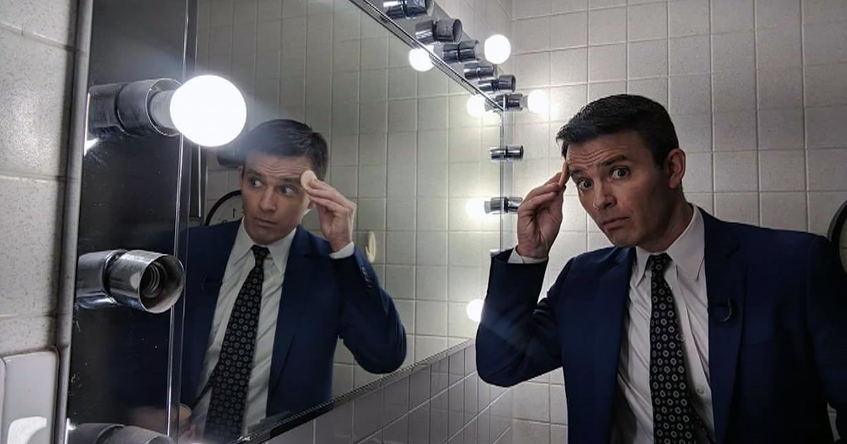 This news anchor doing his makeup will make you smile