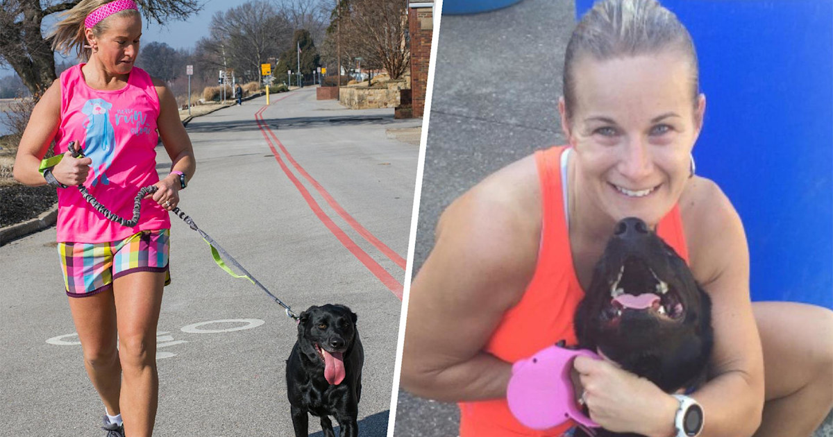 Woman finds joy for running, thanks to adopted Labrador retriever