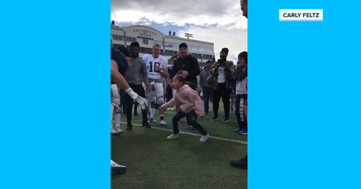 Watch this little girl show her dance moves on football field