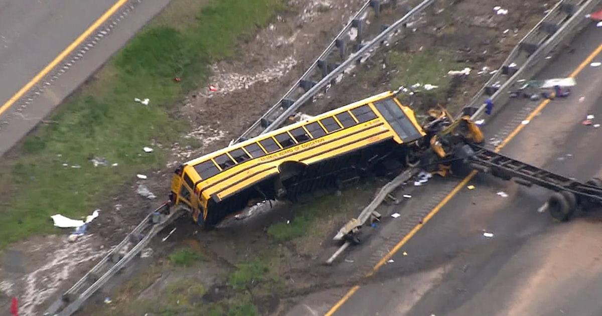 School bus collision kills at least 2, injures dozens more