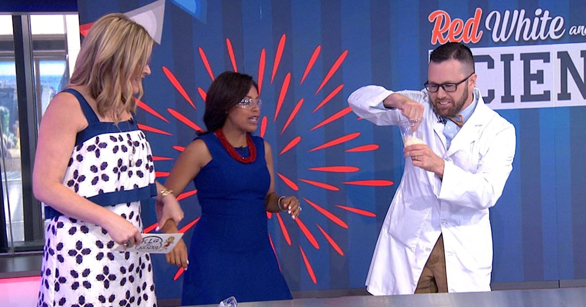 ‘Mr. Science’ shows how to make red, white and blue science experiments