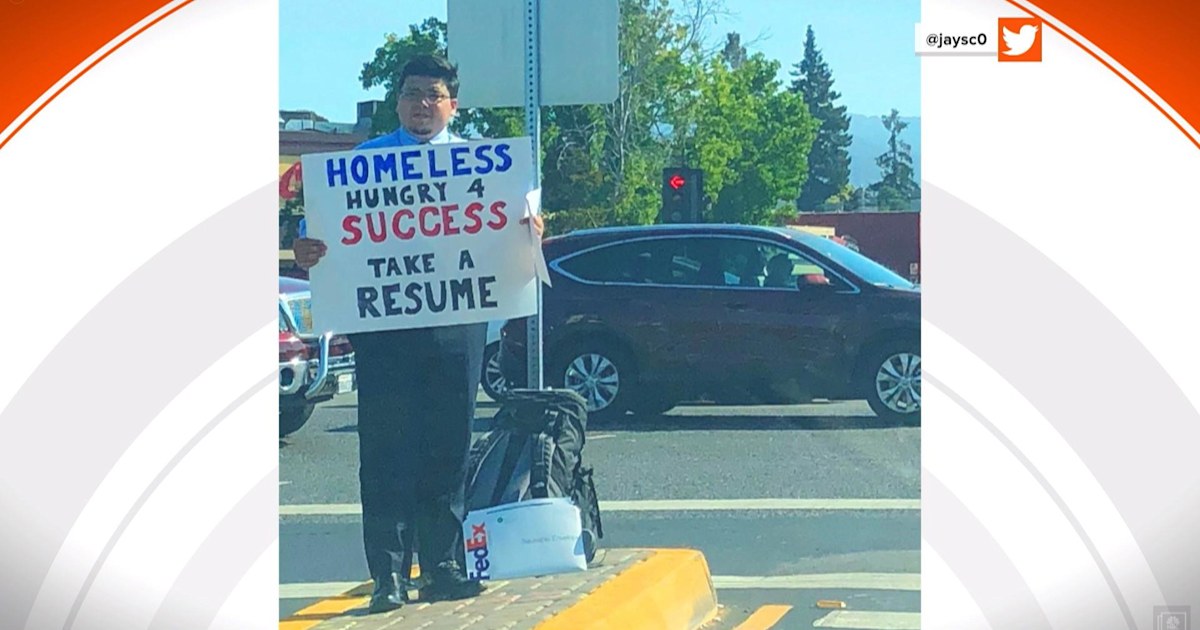 Homeless young man ‘Hungry 4 Success’ gets job offers after photo of ...