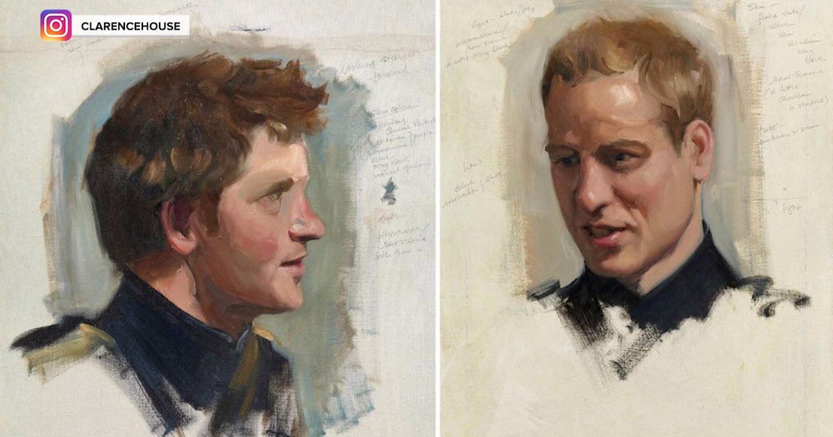 Never-before-seen double portrait of Prince Harry and Prince William ...