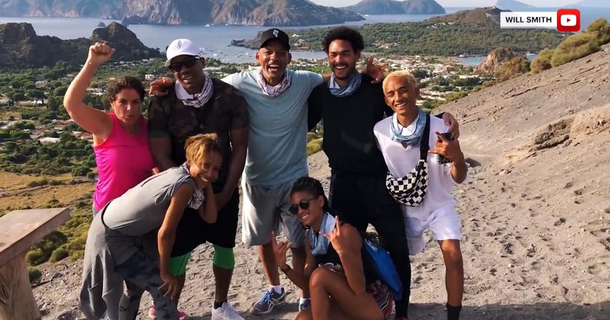 Will Smith and family hike up a volcano in epic vacation