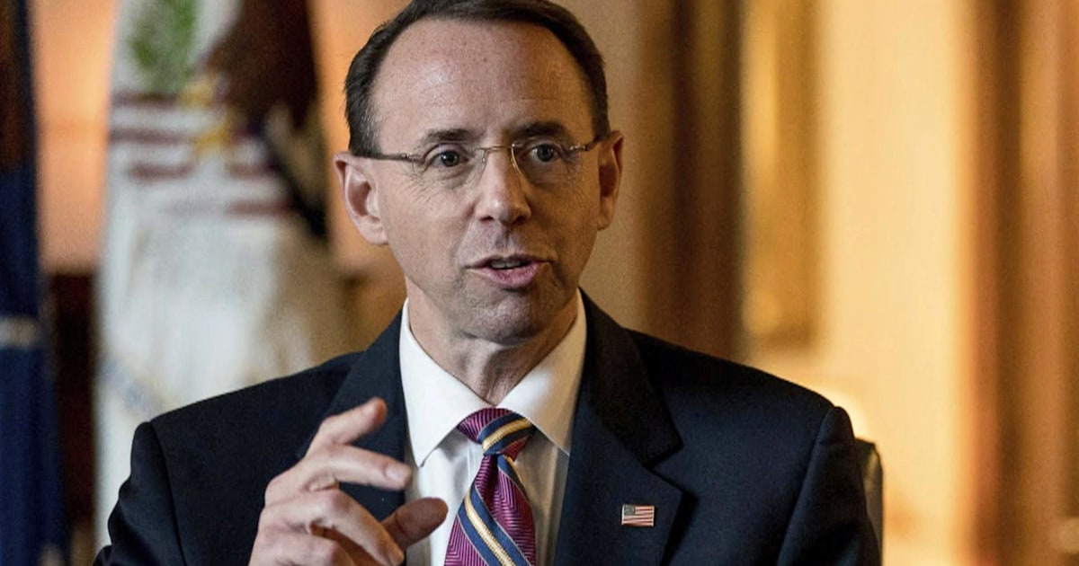 Deputy AG Rod Rosenstein to meet with Trump