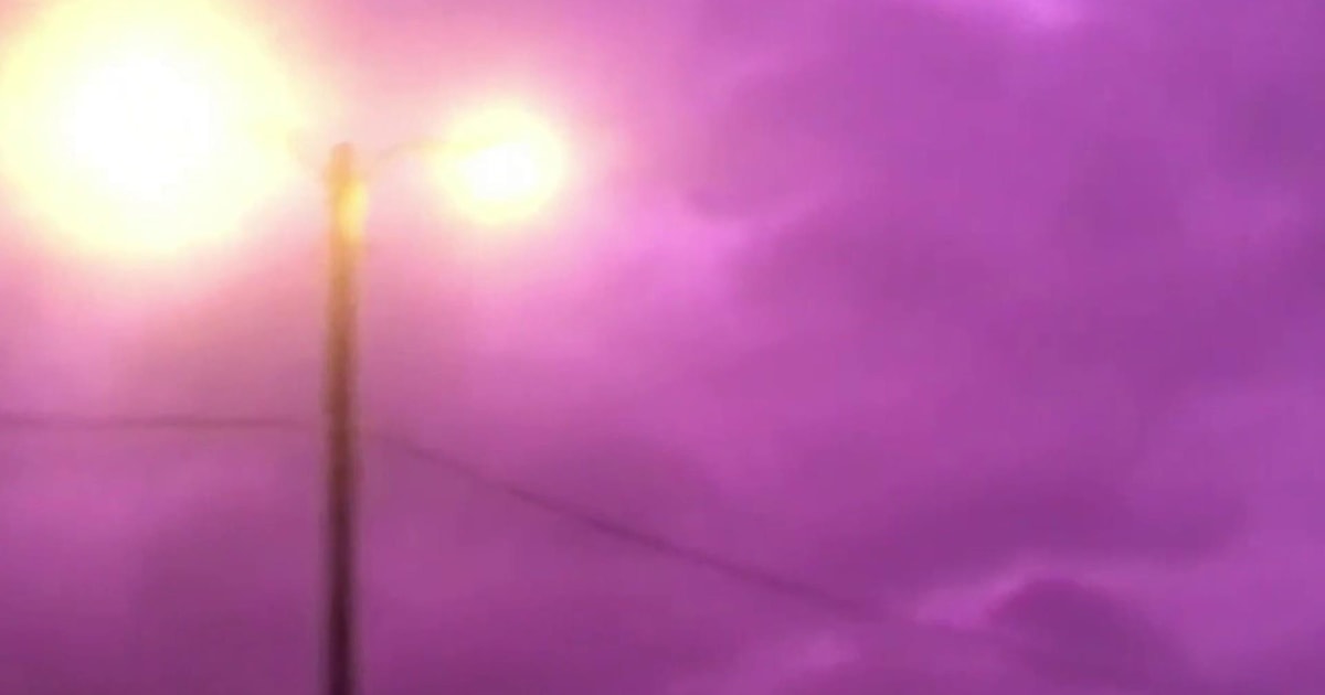 See Florida sky turn purple after Hurricane Michael