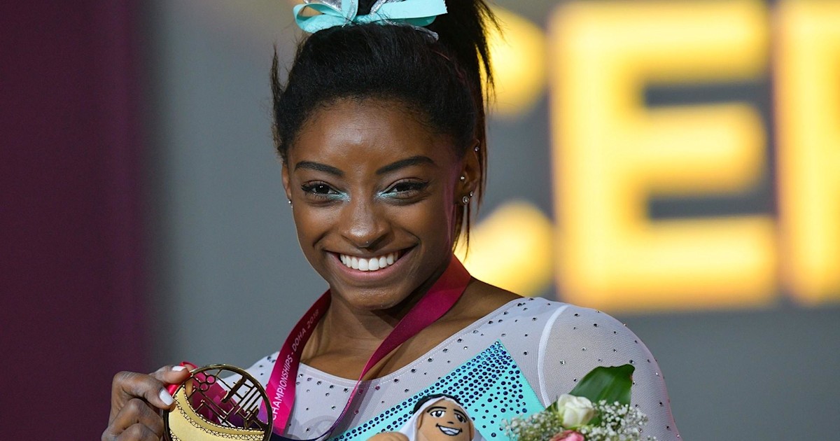 Simone Biles makes history winning 4th all-around world title