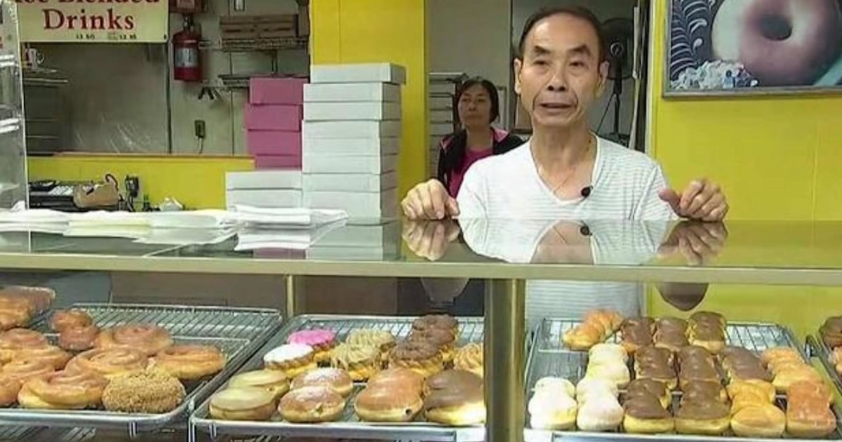 Customers buy out doughnuts from shop so owner can be with sick wife