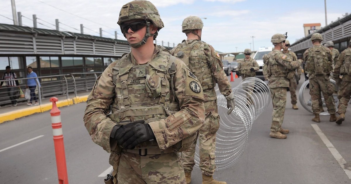 Military troops begin to descend on southern border